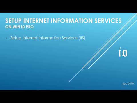Setup Internet Information Services(IIS) on Windows 10 Pro