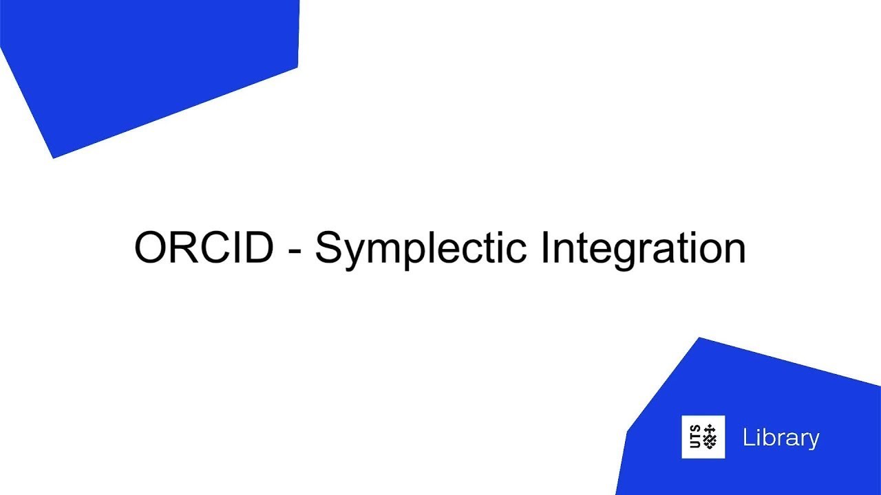 ORCID - Symplectic Integration