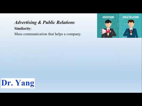 Advertising and Public Relations: definitions and characteristics