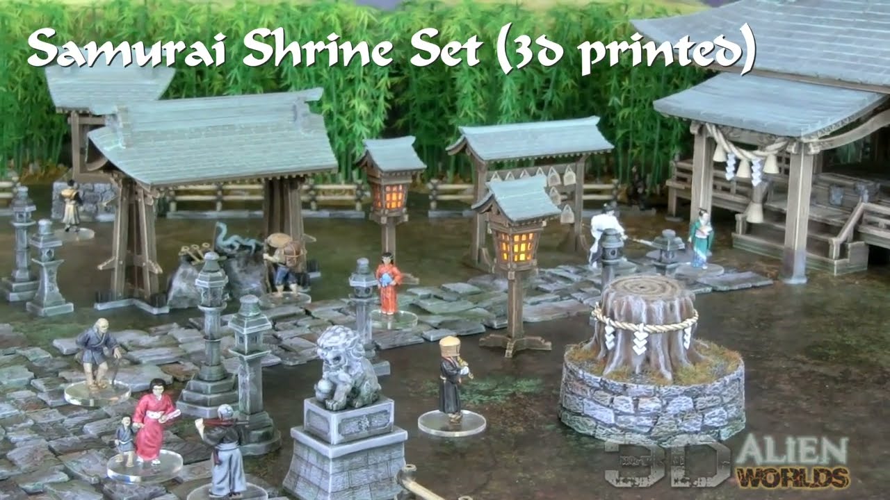 Japanese Samurai Shrine models (3D printed)