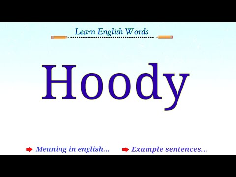 What is the meaning of the word hoody | hoody meaning in english
