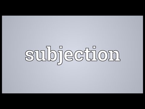 Subjection Meaning