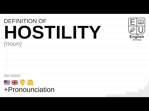 HOSTILITY meaning, definition & pronunciation | What is HOSTILITY? | How to say HOSTILITY