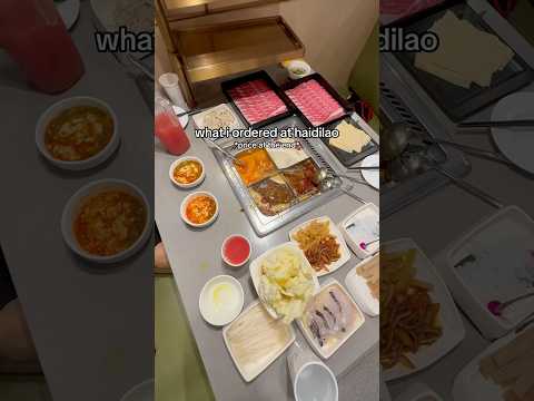 Everything I ordered at hot pot! #foodie #hotpot #travel