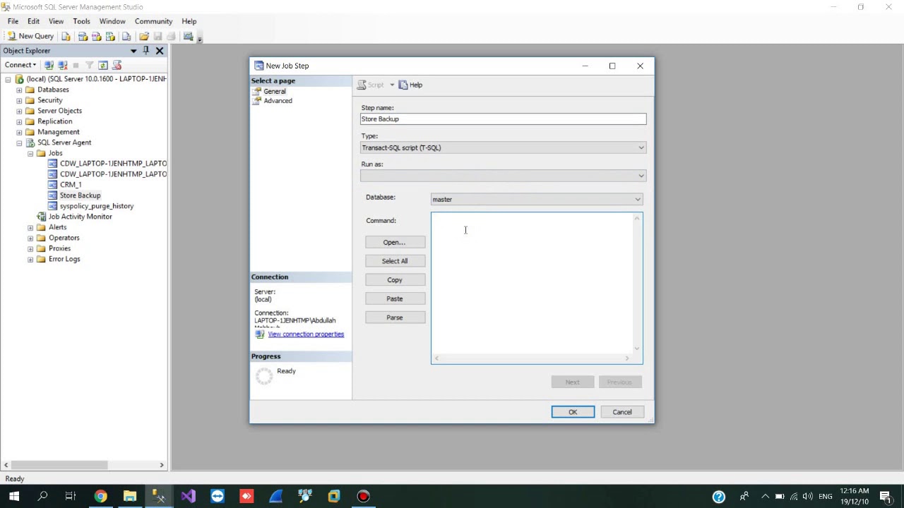 Advanced backup (Transact-SQL) database in Microsoft SQL Server
