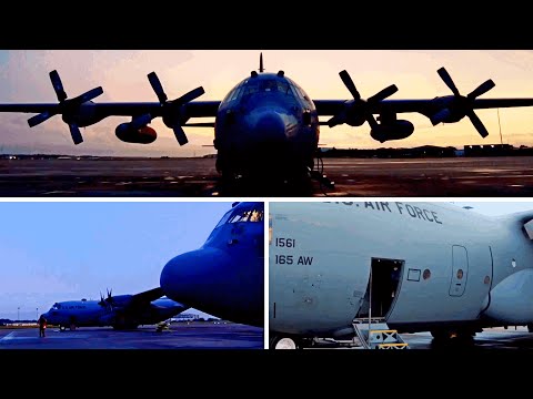 165th Airlift Wing loadmaster - C-130 training night operations