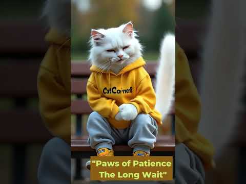 "Anxiously Waiting: Will Mira Show Up? A Cat's Long Wait!"#catlover