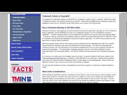 Trademarks - 3 Getting to Know USPTO gov website