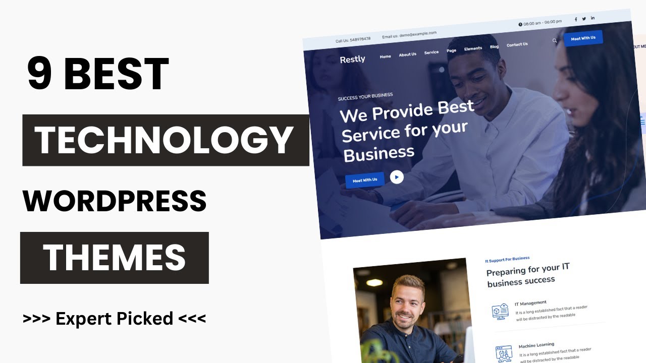 9 Best WordPress Themes for Technology Company 2026 | SAAS WordPress Theme