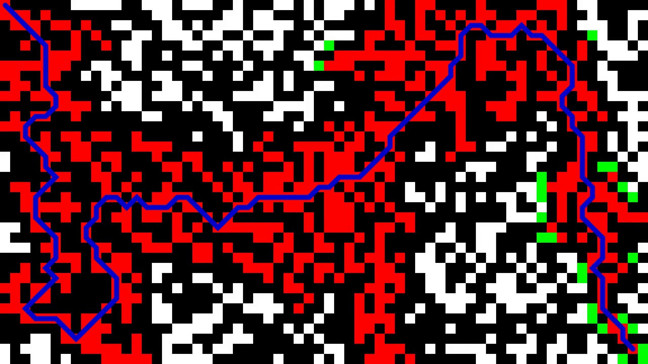 A* Pathfinding Algorithm Visualisation (increasing difficulty)