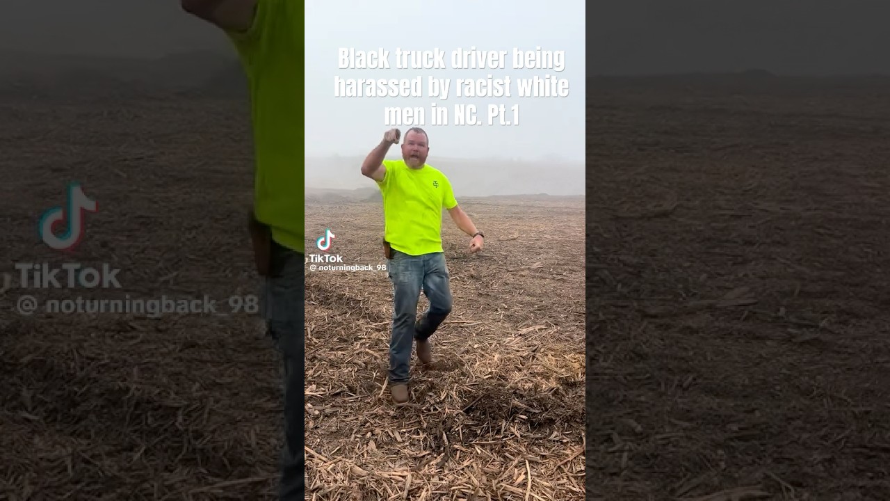 Black truck driver being attacked by racist white men in Clyde,NC😳 #truckdriver  #TBDdump