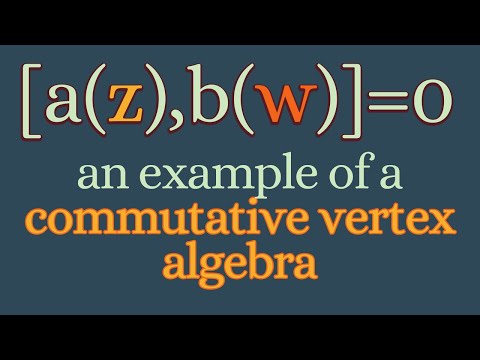 A commutative vertex algebra.