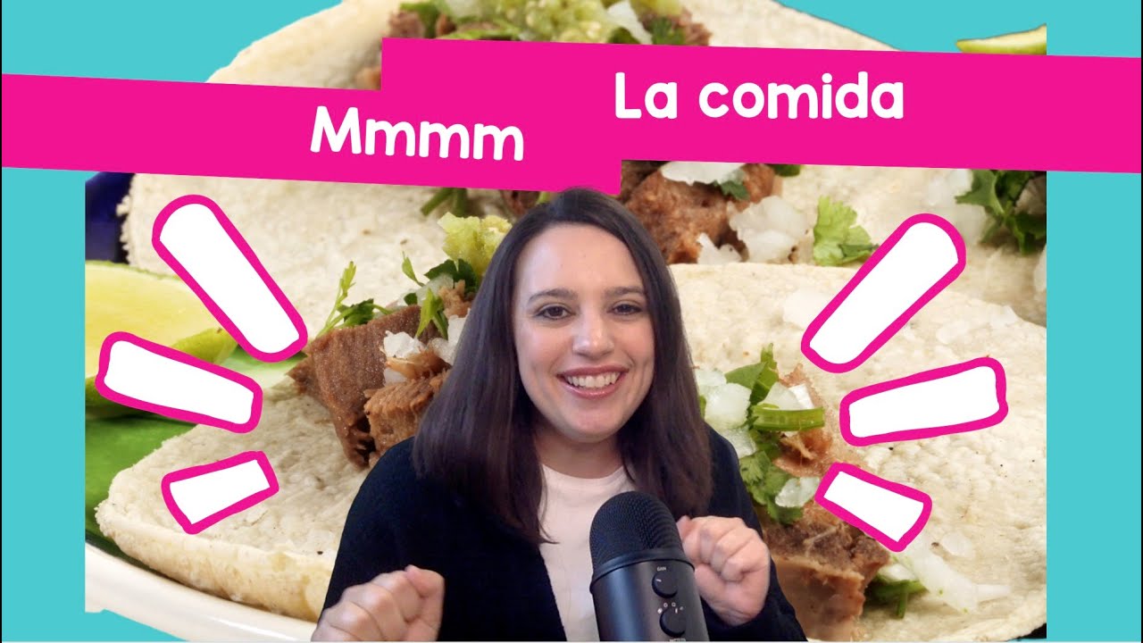 Spanish food vocabulary lesson on Google Slides
