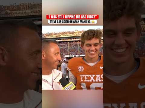 Texas’ HC after Arch went 26/31 for 324 yards 💀