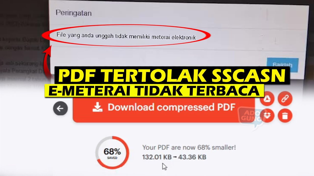 Stamped CPNS and PPPK PDF Documents Rejected When Uploaded to SSCASN After Compressing the 1 MB F...