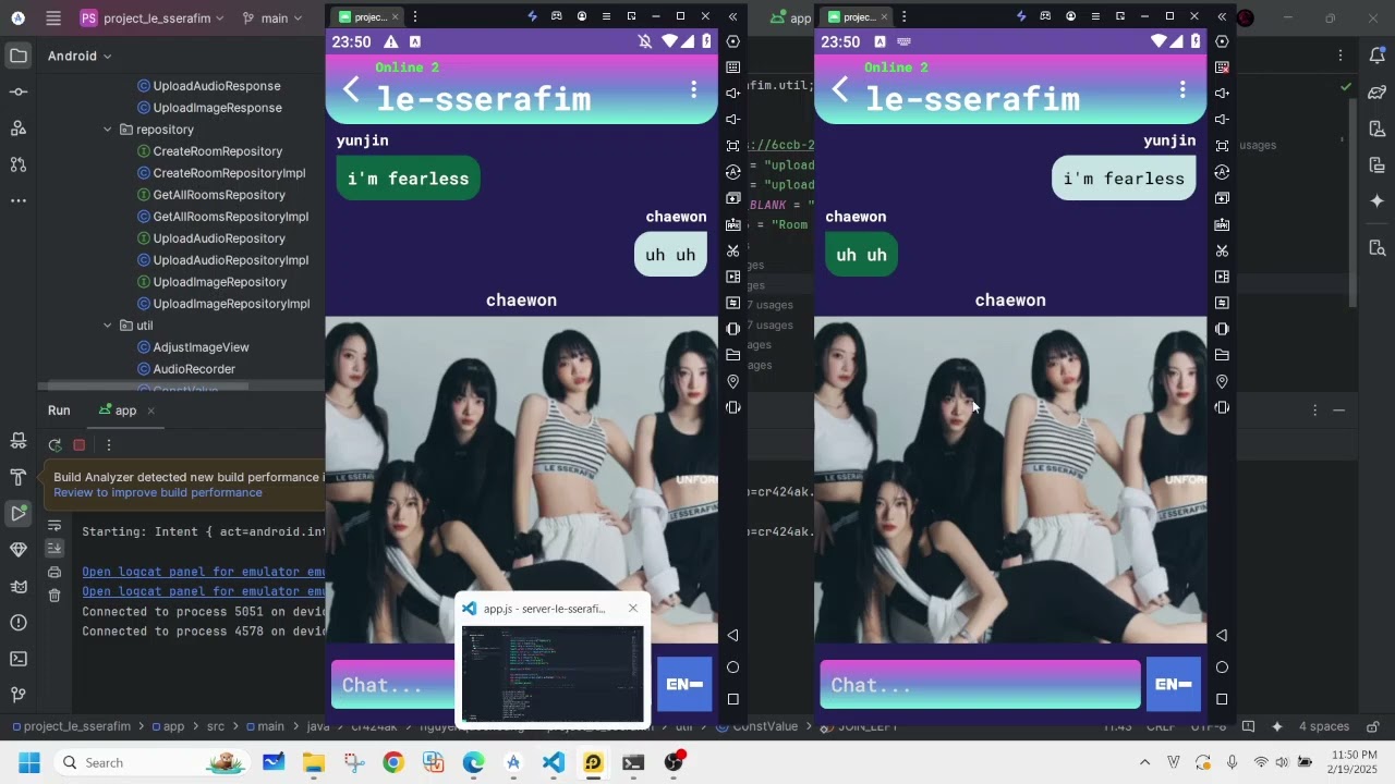 Chat App - Android Java - NodeJs - SocketIO - Ngrok