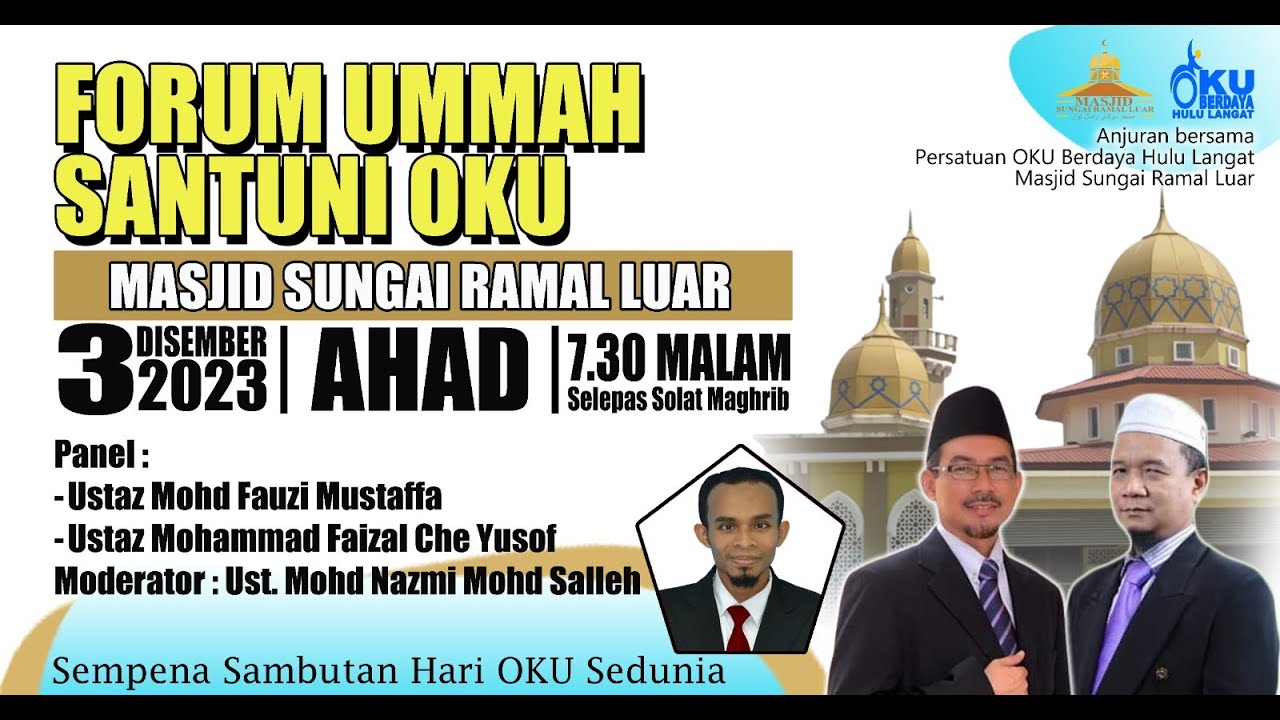 FORUM UMMAH SANTUNI OKU ( SAMBUTAN HARI OKU SEDUNIA )