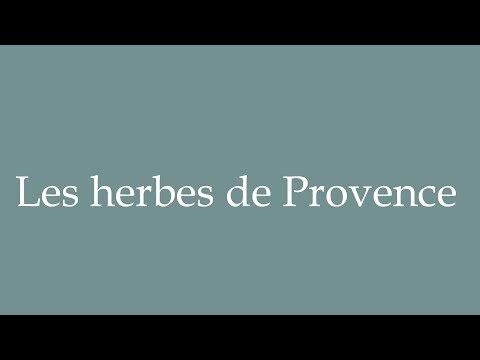 How to Pronounce ''Les herbes de Provence'' (Herbs of Provence) Correctly in French