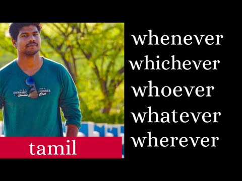whenever, whichever, whoever, whatever, wherever. in Tamil