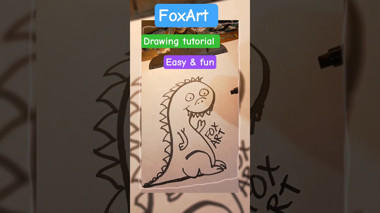drawing cartoons tutorial  #foxart13 #drawing #satisfying #shorts