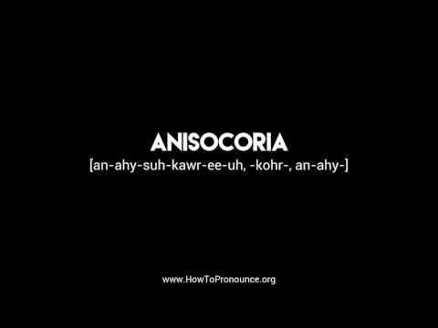 How to Pronounce "anisocoria"