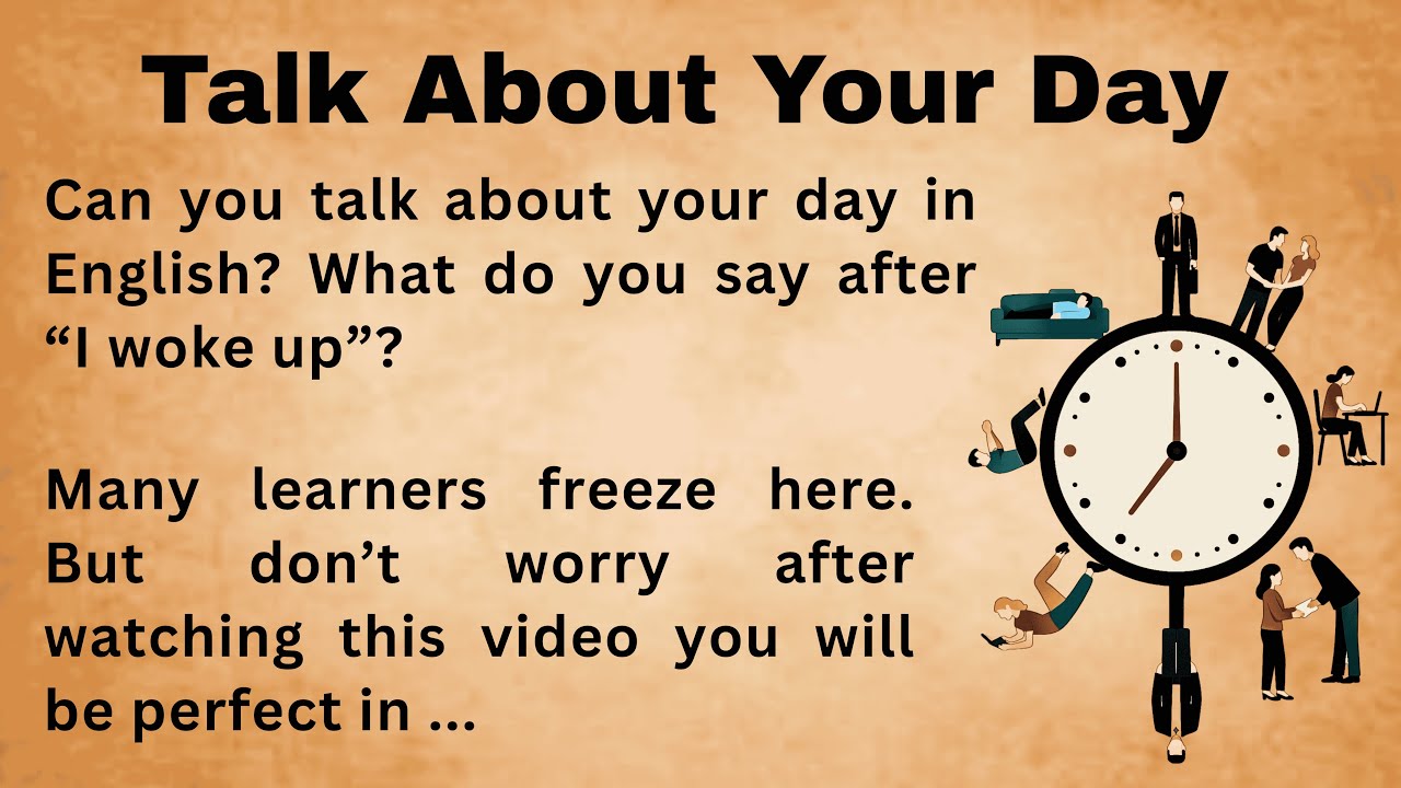Talk About Your Day in English ||  Beginner Practice || Bookish English