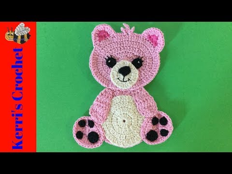 Crochet Teddy Bear Tutorial - Crochet Applique Tutorial