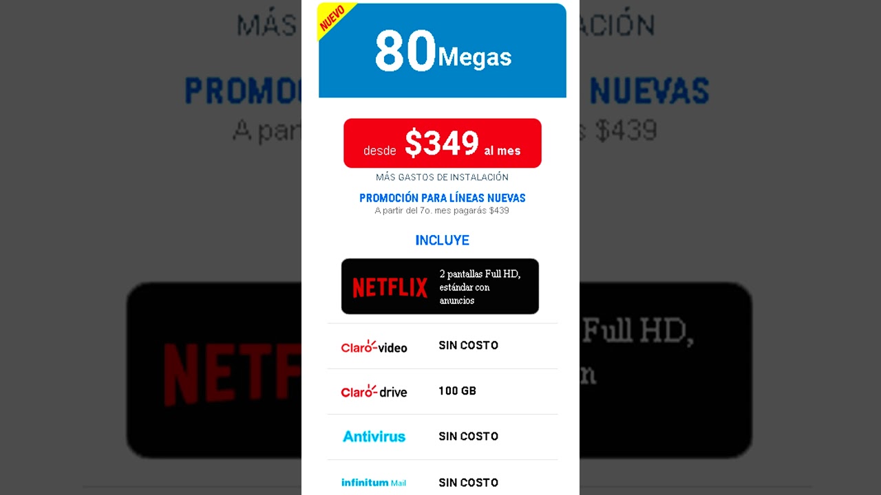 6 months of NETFLIX FREE with Telmex