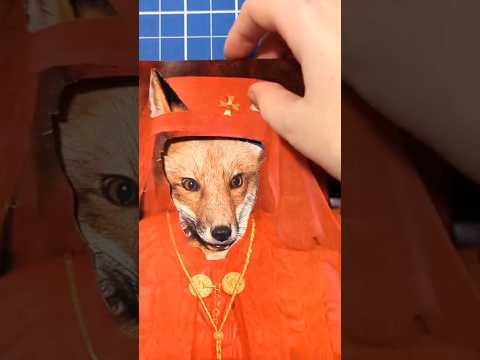 Collage with me ✨🎨 #wip funny fox art #shorts #collageart #artprocess
