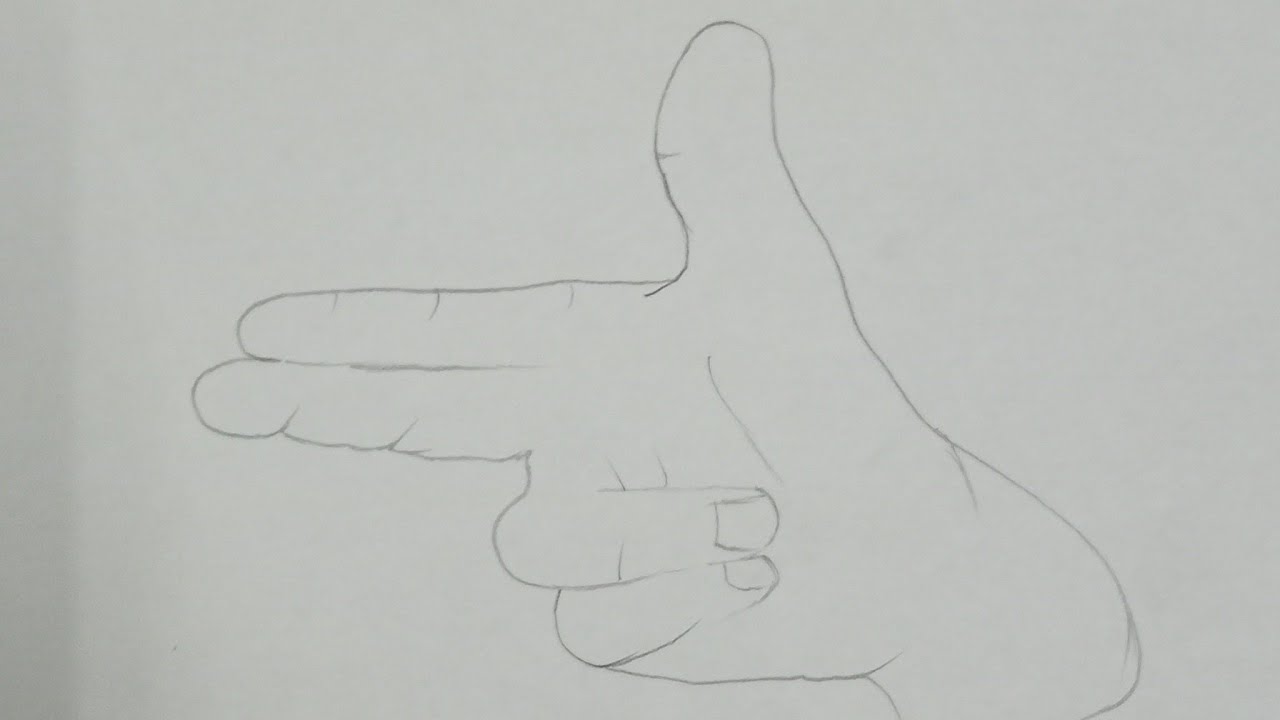 How to draw Finger Gun  | Finger Gun Shape Drawing | #shorts