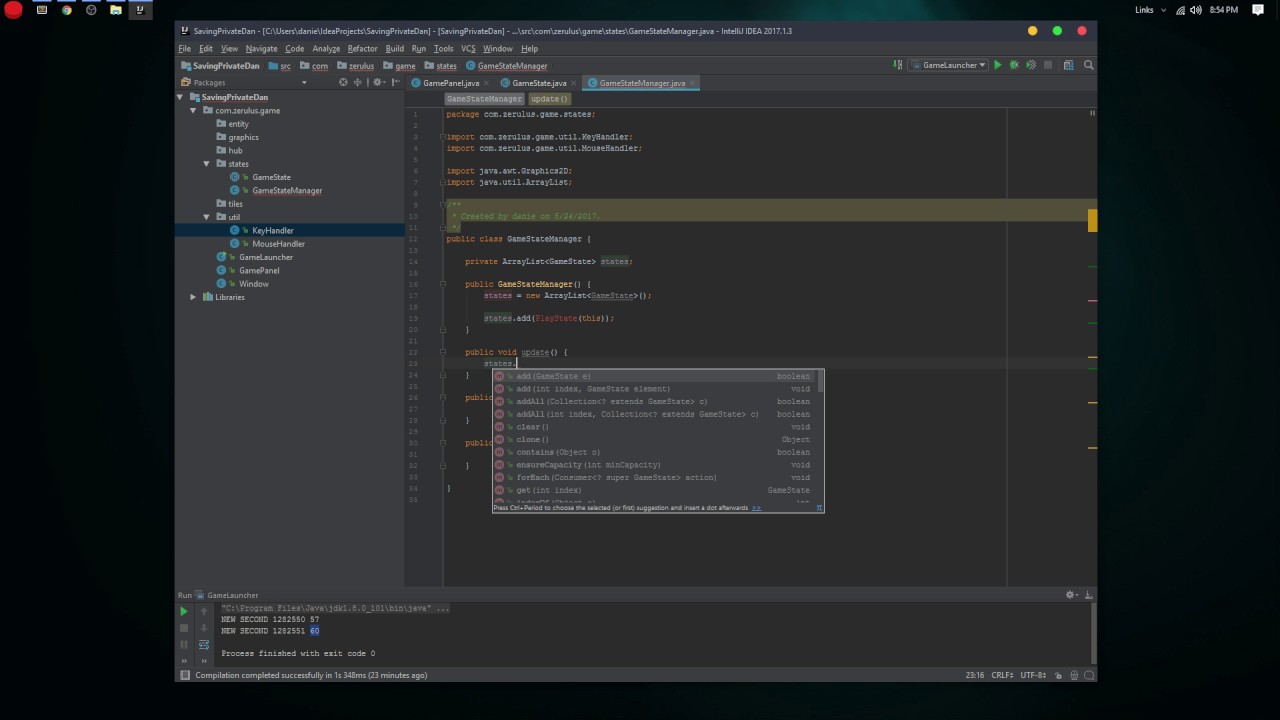 Java 2D Game Programming Episode 3 - GameStateManager