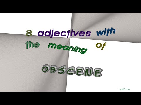 obscene - 9 adjectives which are synonym to obscene (sentence examples)