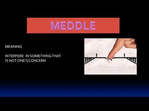Meddle meaning with pictures