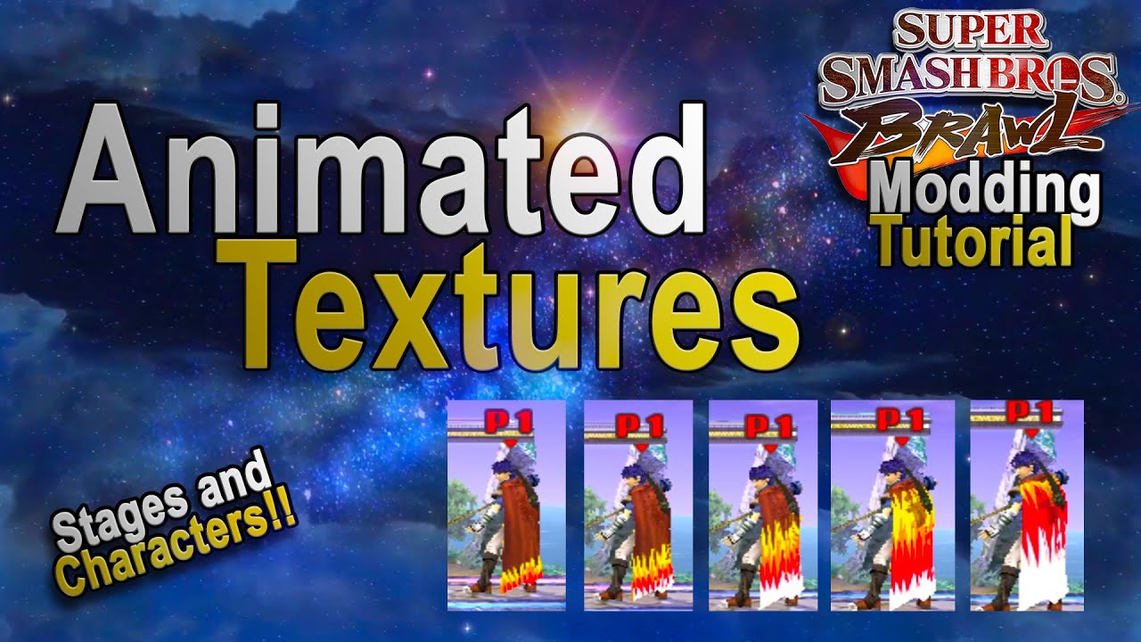 Brawl Modding Tutorial - Animated Textures For Characters And Stages!
