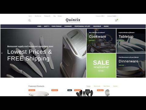 Quintix - Restaurant Supplies PrestaShop Theme by RockThemes Website Template - 58980