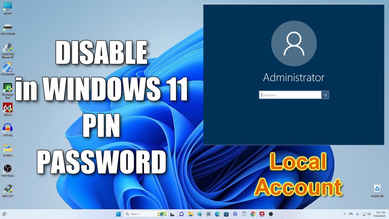 How to Remove PIN and Password in Windows 11 Lock Screen. Local Account➡ Without Programs [2025]