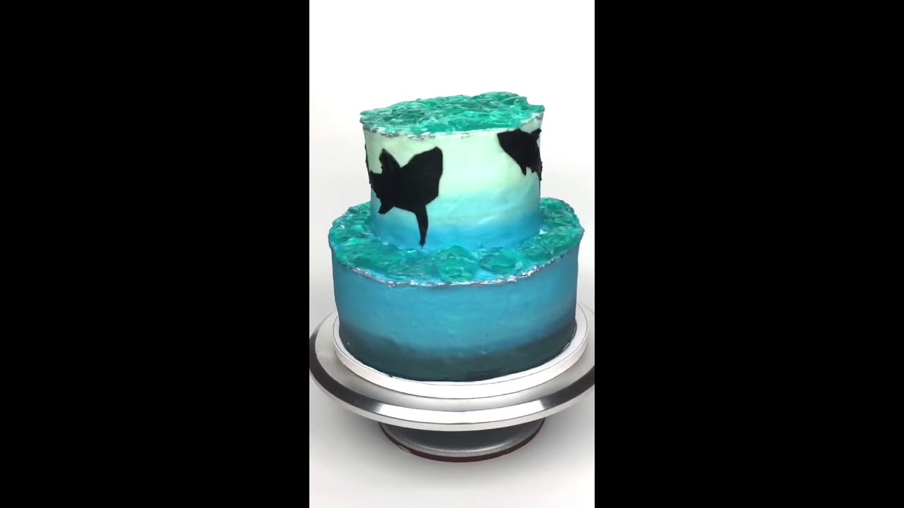 Shark cake theme cake decorating video