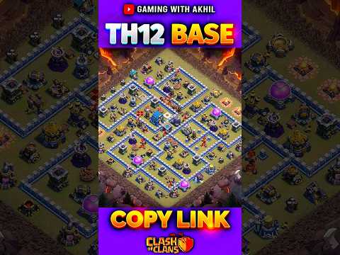 NEW TH12 WAR Base ✨ Perfect Anti-2 Star Base ????️