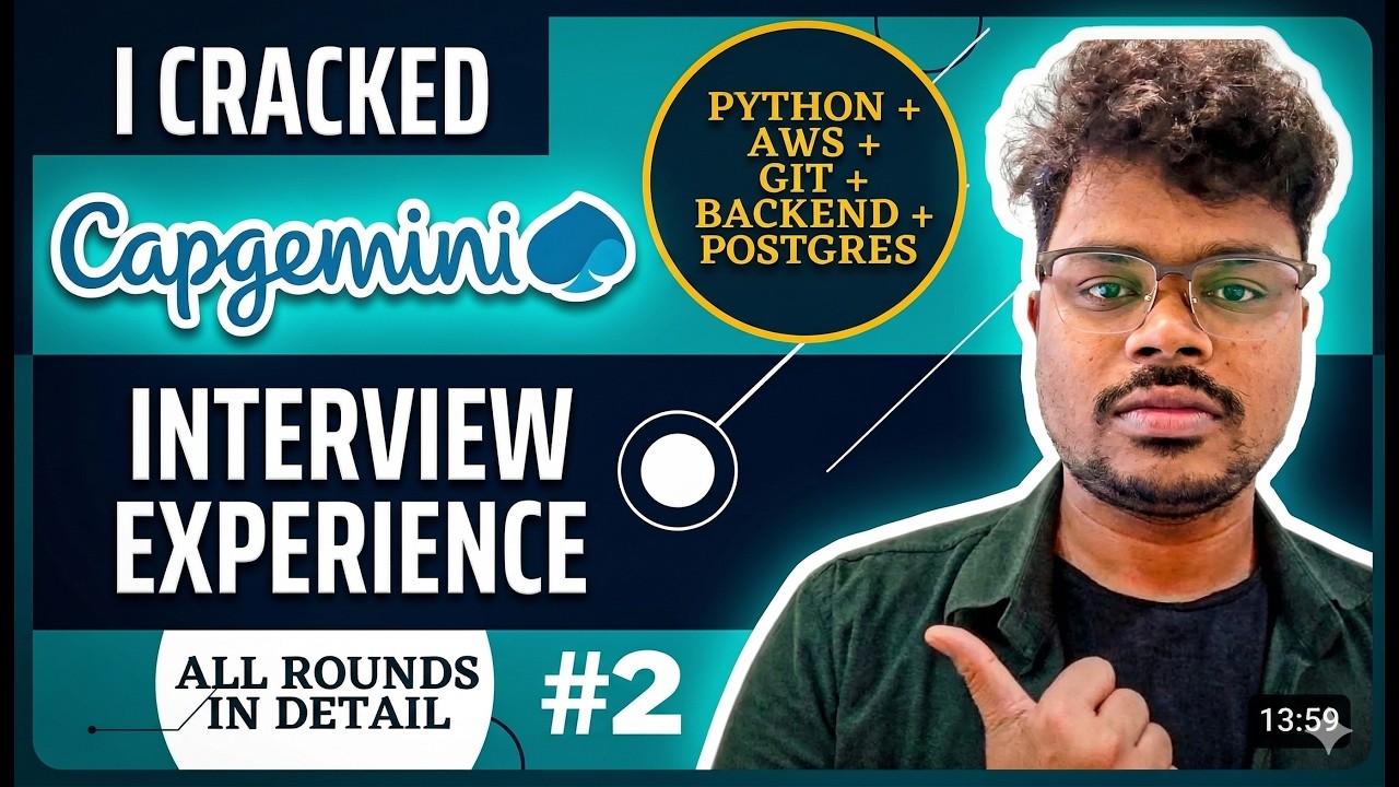 Capgemini Interview Experience | Python Developer AWS Interview Question Answers | Software Engineer