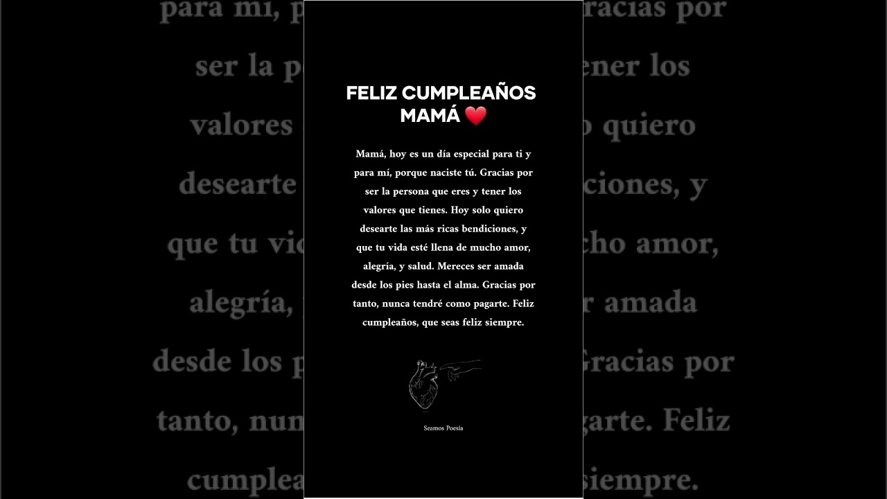 MENSAJE DE CUMPLEAÑOS PARA MAMÁ #FELIZCUMPLEAÑOS / MENSAJE DE CUMPLEAÑOS