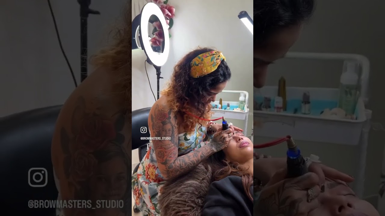 Nano combi brows - best microblading in India - Browmaster. #permanentmakeupindia #shorts #beauty