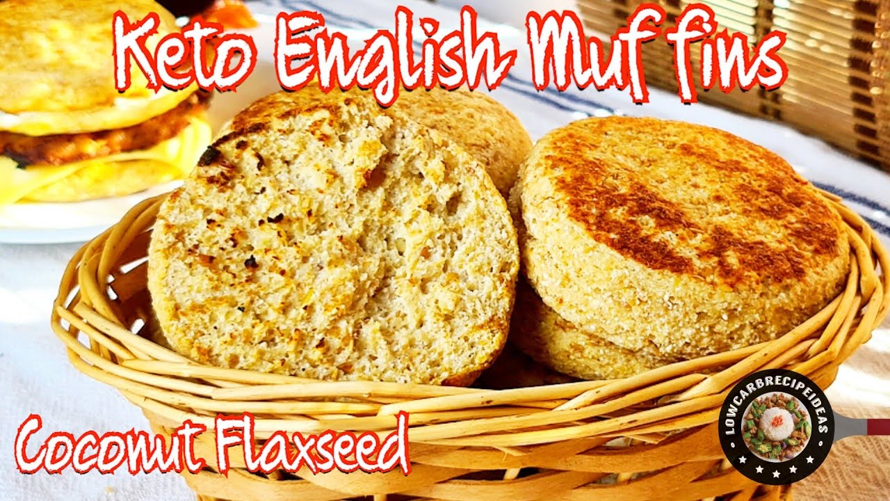 AMAZING KETO ENGLISH MUFFINS AT ONLY 1 G NET CARB | COCONUT FLAXSEED VERSION