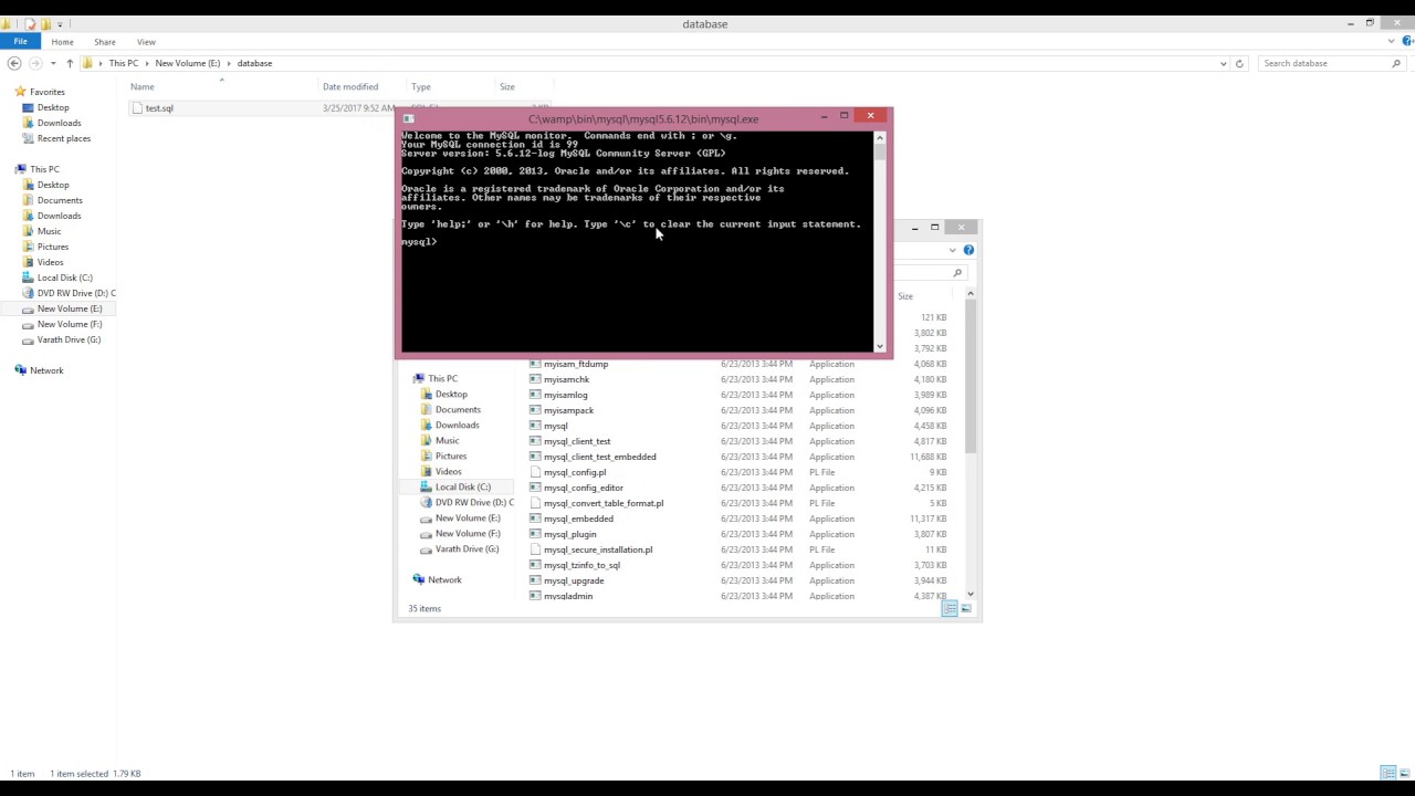 Easy way to backup and restore database in mysql using command prompt.
