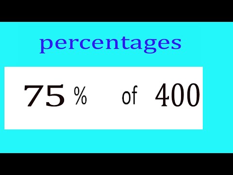 Percentages 75 Percentage(%) of 400
