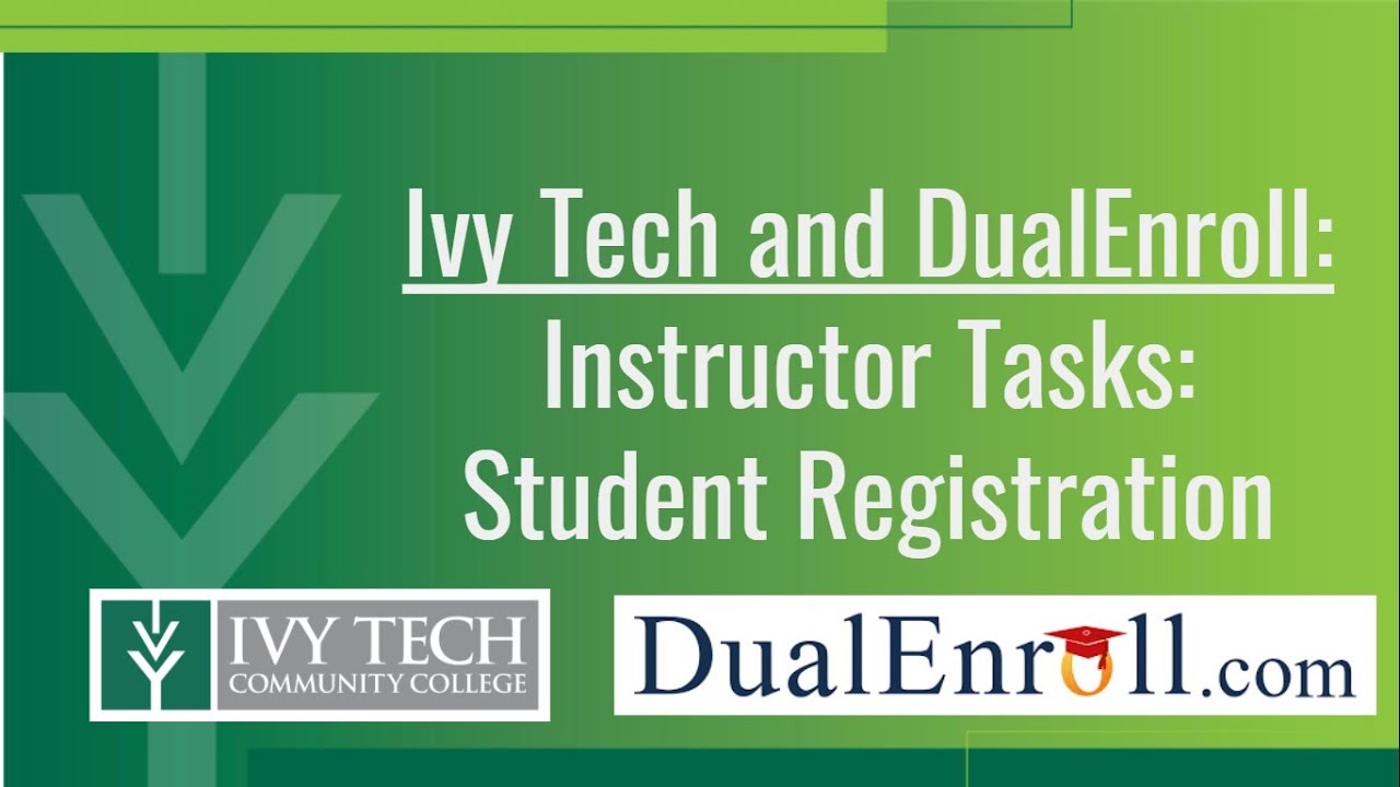 DualEnroll Instructor Tasks: Student Registration