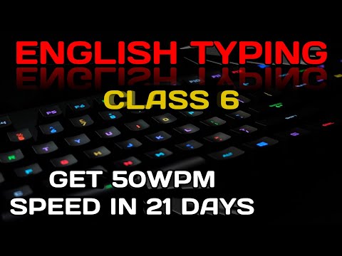 How to learn English typing at home CLASS 6|keyboard typing|IN ENGLISH