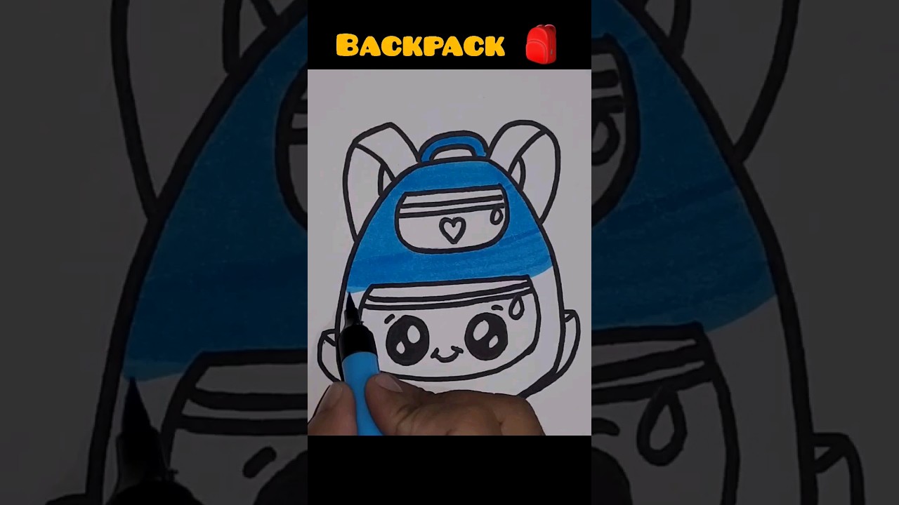 Backpack Drawing #shorts #shortsfeed #shortvideo #backpack #traveller #youtube #shortsviral #kids