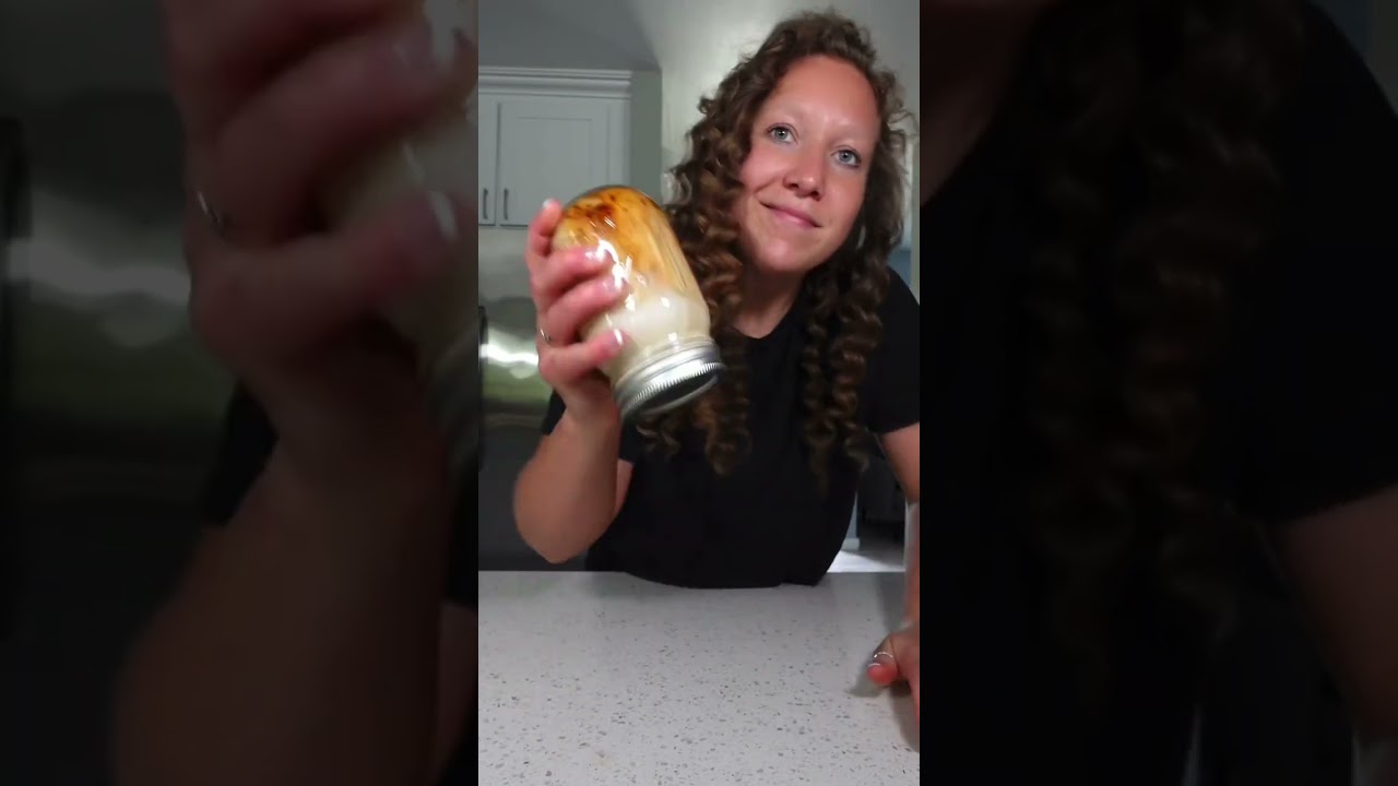 Coffee Ice Cream in a Jar #icecream #homemadeicecream #coffeeicecream
