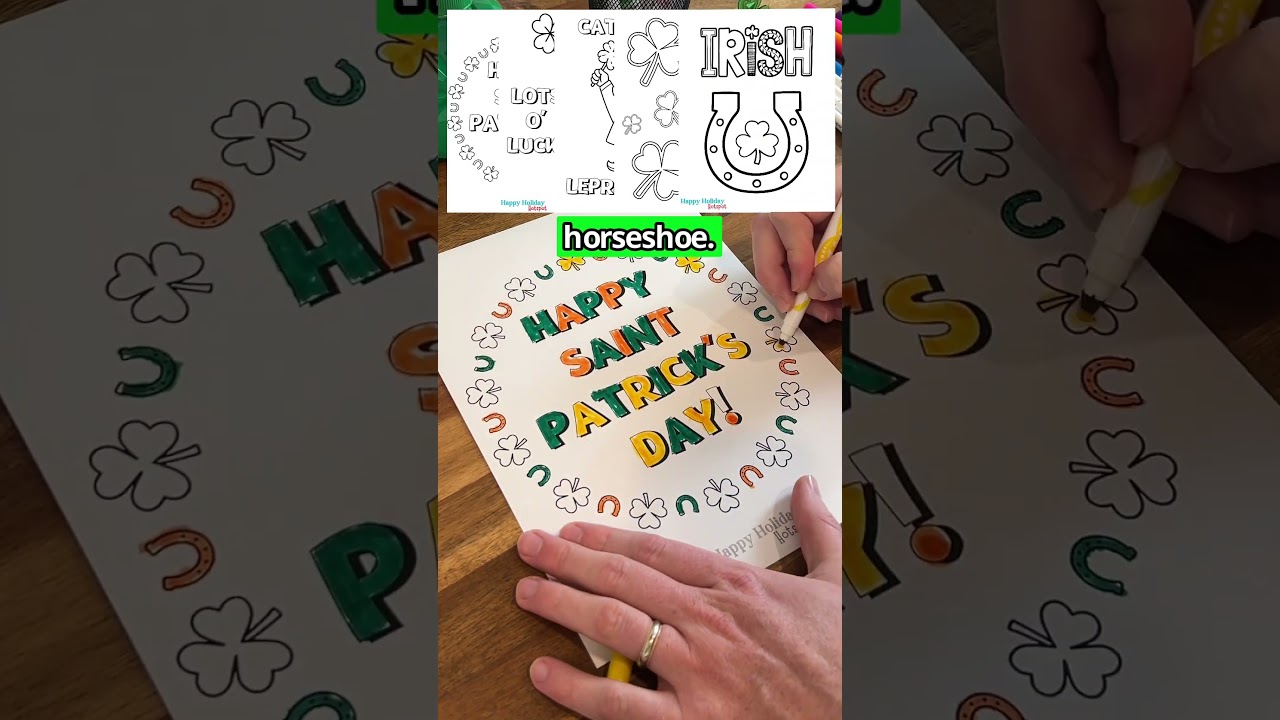 FREE Saint Patrick's Day Coloring Sheets #coloring #stpatricksday #teacher #shorts