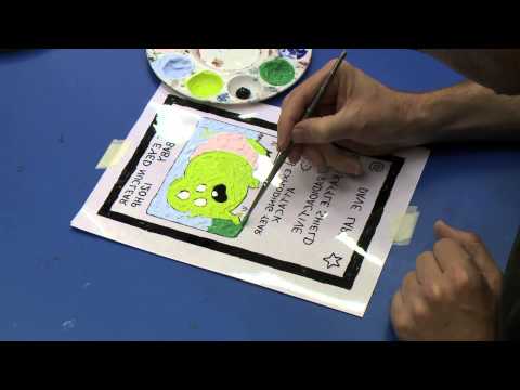 How to make a cartoon trading card